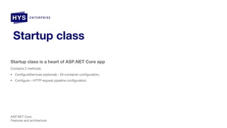 “ASP.NET Core. Features and architecture” | PPT