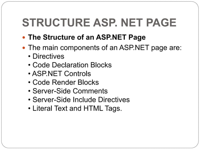 Unit - 1: ASP.NET Basic | PPTX