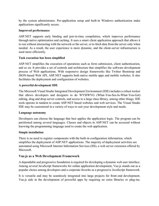 Asp.net Vs Vue.js.pdf | Web Development | Internet