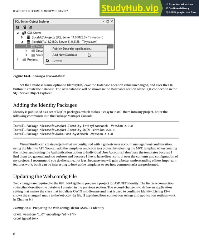 ASP.NET Identity | PDF | Databases | Computer Software and Applications