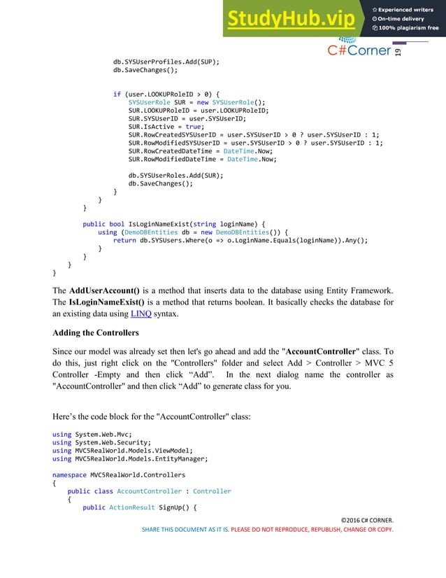 Aspnet Mvc 5 Building Your First Web Application A Beginner S Guide Pdf
