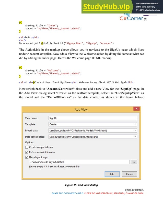 Aspnet Mvc 5 Building Your First Web Application A Beginner S Guide Pdf