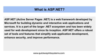 ASP.NET Development: Building Web Solutions.pptx | Web Development | Internet