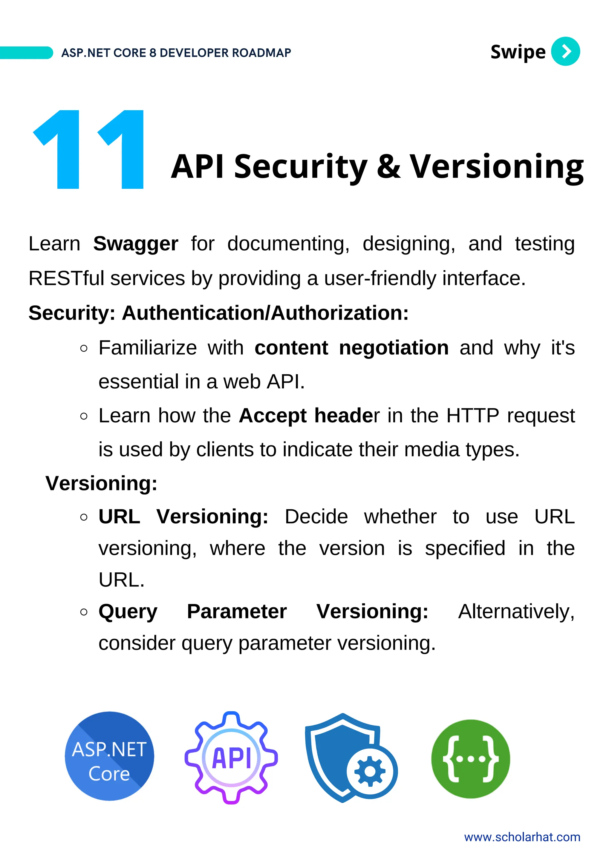 ASP.NET 8 Developer Roadmap By ScholarHat PDF | PDF | Databases | Computer Software and Applications