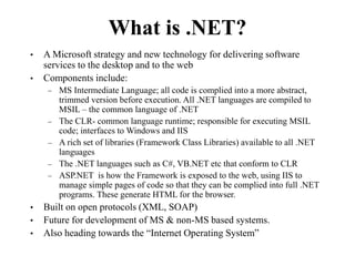 Introduction to ASP.net. It provides basic introduction | PPT
