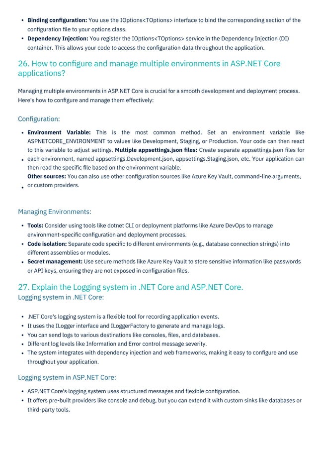 ASP.NET Core Interview Questions PDF By ScholarHat.pdf | Cloud Computing | Internet
