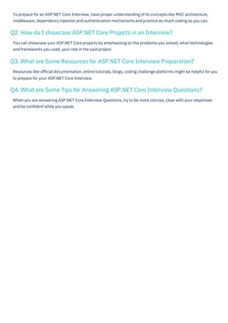 ASP.NET Core Interview Questions PDF By ScholarHat.pdf | Cloud Computing | Internet