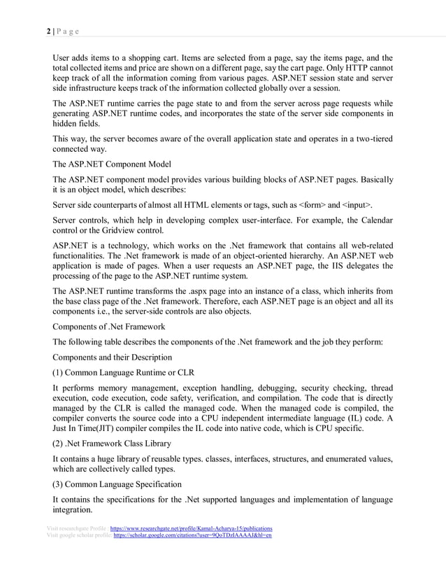 Asp.net web application framework project.pdf