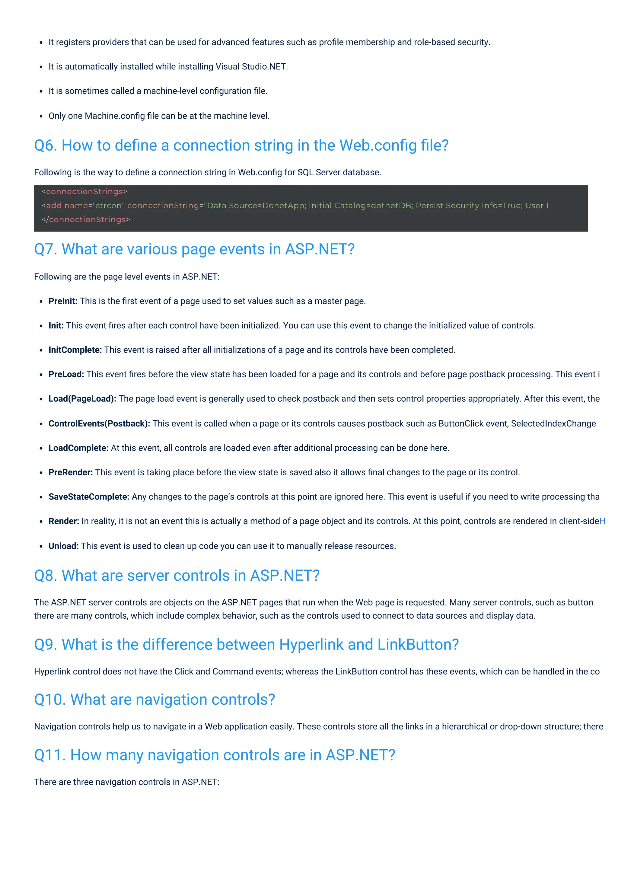 ASP.NET Interview Questions PDF By ScholarHat | PDF