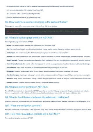 ASP.NET Interview Questions PDF By ScholarHat | PDF