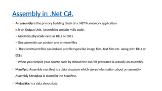 ASP.NET ASSEMBLY_REFLECTIONpresentation.pptx