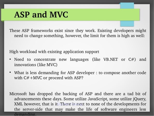Asp and MVC In .Net