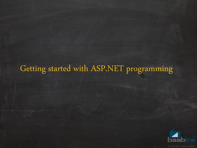 ASP.NET Basics | PPT ASP.NET Basics | PPT