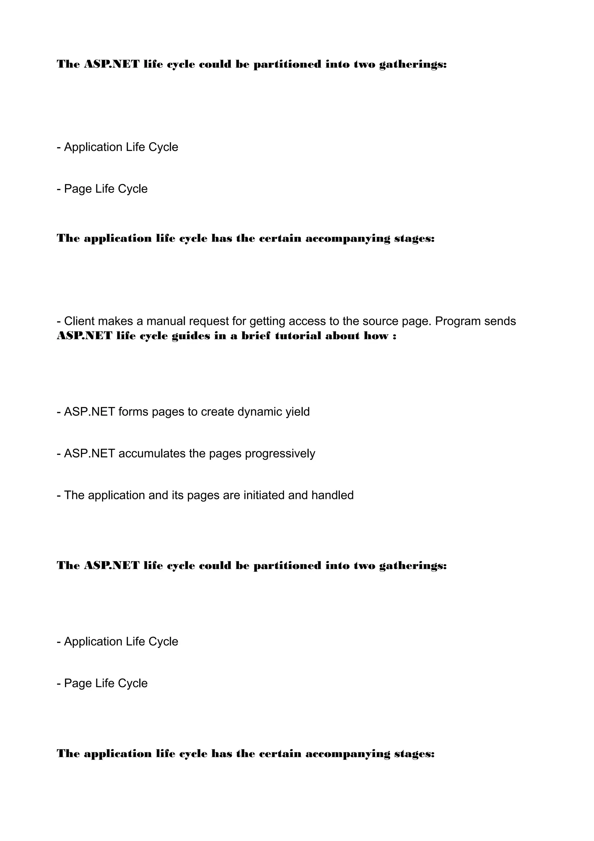 Asp dot net lifecycle in details | PDF Asp dot net lifecycle in details | PDF