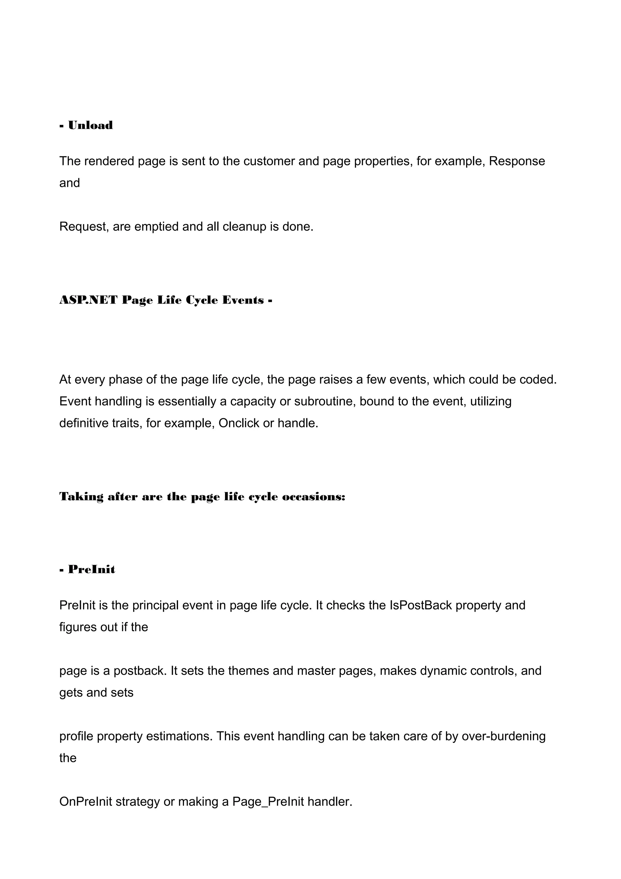 Asp dot net lifecycle in details | PDF