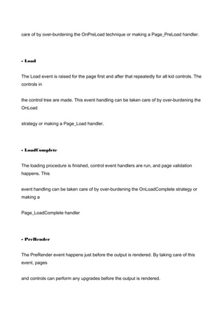Asp dot net lifecycle in details | PDF