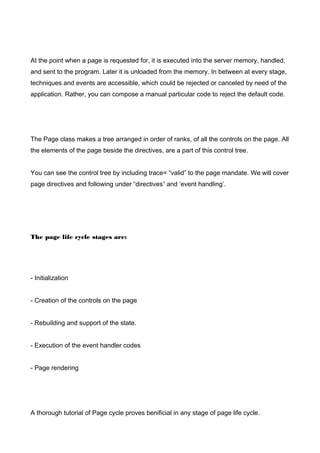 Asp dot net lifecycle in details | PDF
