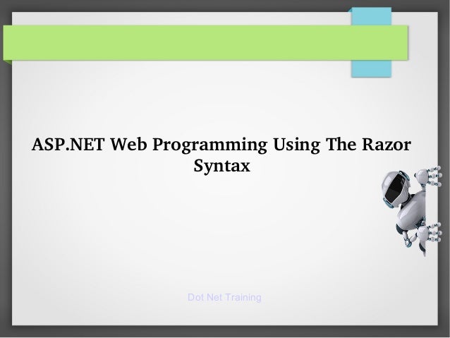 Asp Web Programming Using The Razor Syntax