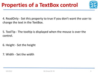 Asp.net textbox control | PPT