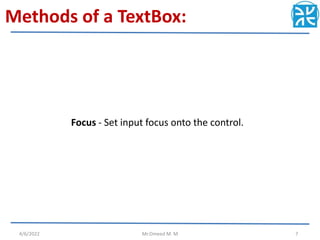 Asp.net textbox control | PPT