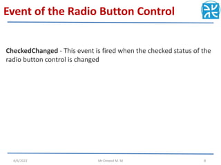 Asp.net Radiobutton control | PPT
