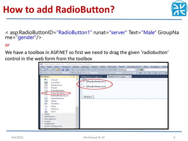 Asp.net Radiobutton control | PPT