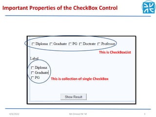 Asp.net CheckBoxList control | PPT