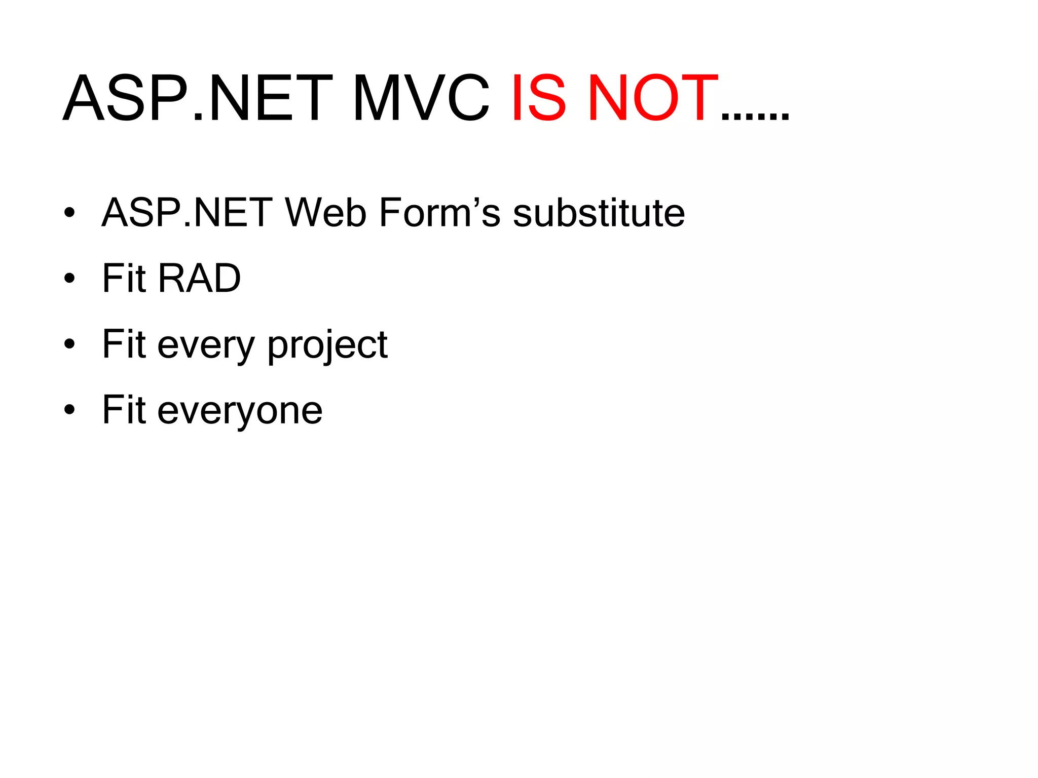 Aspnet Mvc Introduction Ppt 9898