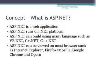 ASP.NET Concept and Practice | PPT