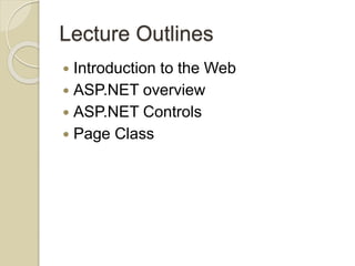 ASP.NET Lecture 1 | PPTX