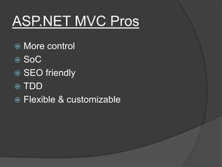Introduction to ASP.NET MVC | PPT