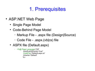 ASP.NET User Controls - 20090828 | PPT