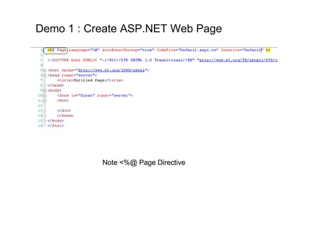 ASP.NET User Controls - 20090828 | PPT