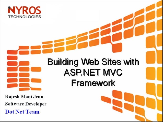 MVC Architecture in ASP.Net By Nyros Developer | PPT | Web Design and HTML | Internet