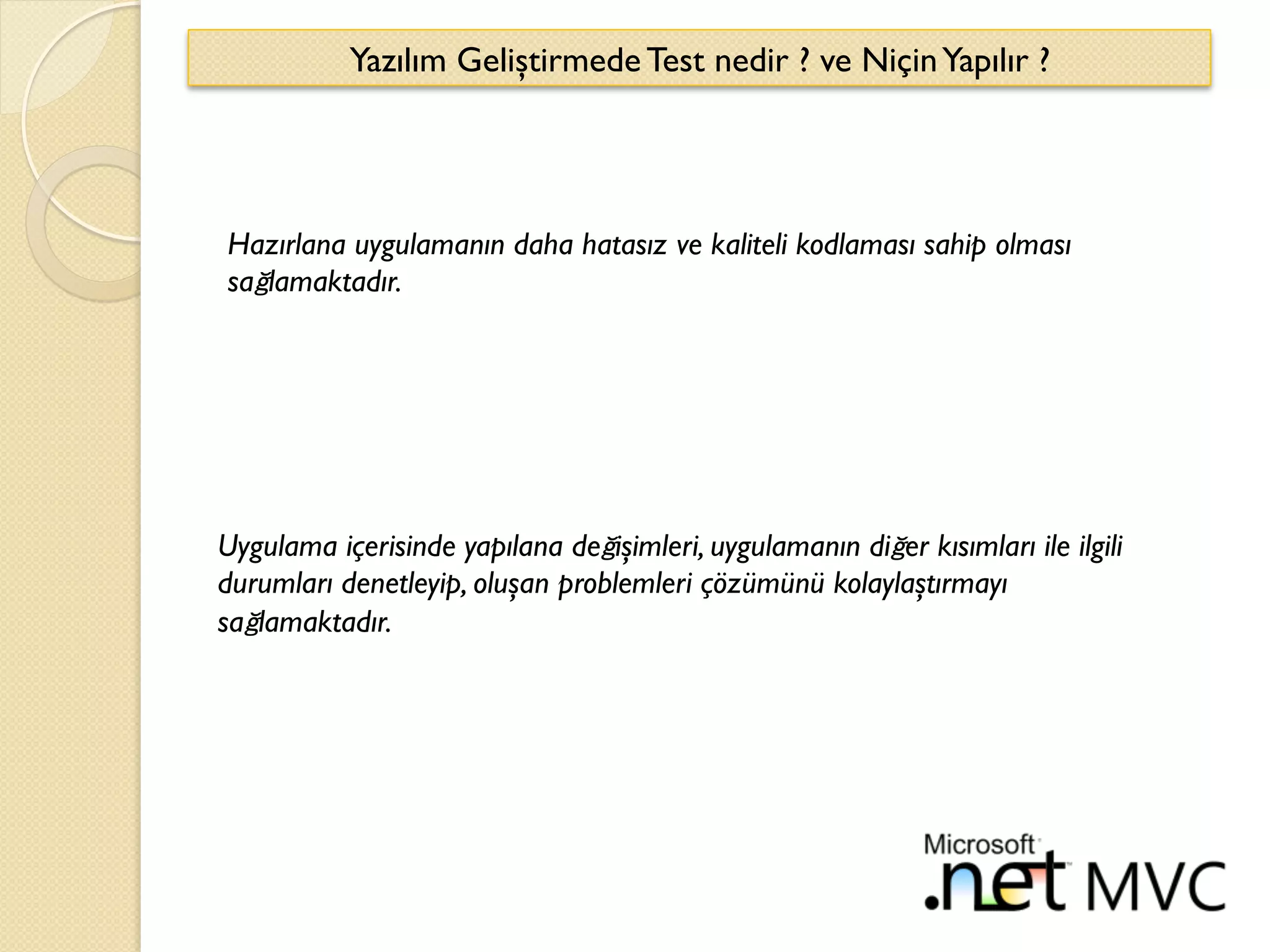 Aspnet Mvc Ile Web Uygulamaları 12test Drive Developmet Ppt
