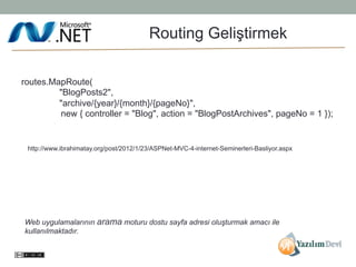 ASP.Net MVC 4 'e Giriş | PPT