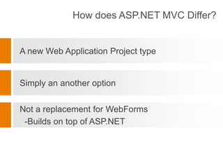 ASP.NET MVC for Begineers | PPT