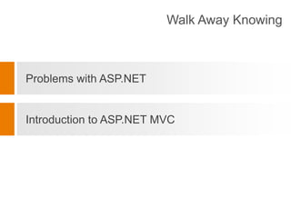 ASP.NET MVC for Begineers | PPT