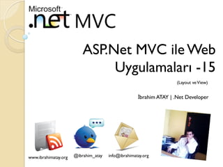 ASP.Net MVC ile Web Uygulamaları -15(Layout ve View) | PDF