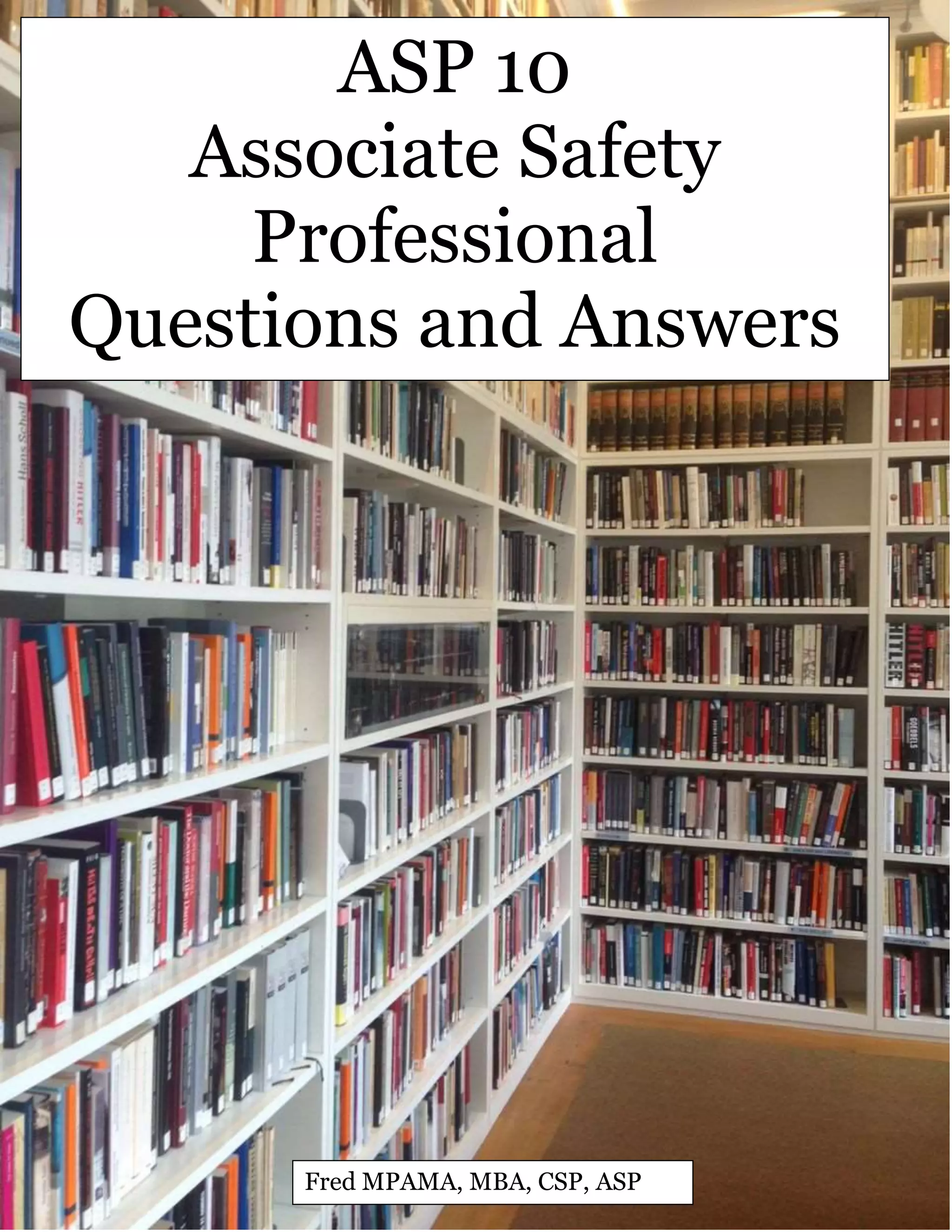 Associate Safety Professional (ASP) exam prep | PDF