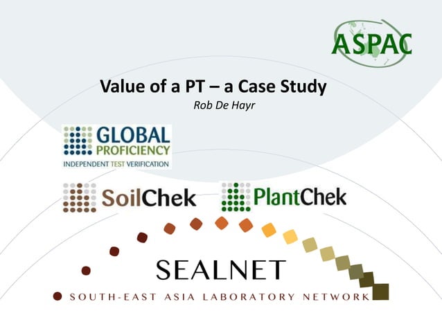 4th SEALNET meeting, item 6 - Case study: Pacific Soil Laboratory ...