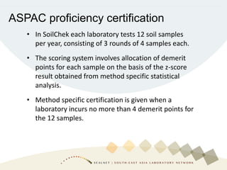 4th SEALNET meeting, item 6 - Case study: Pacific Soil Laboratory ...