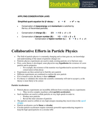 AS PARTICLE PHYSICS MODULE | PDF