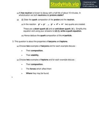 AS PARTICLE PHYSICS MODULE | PDF