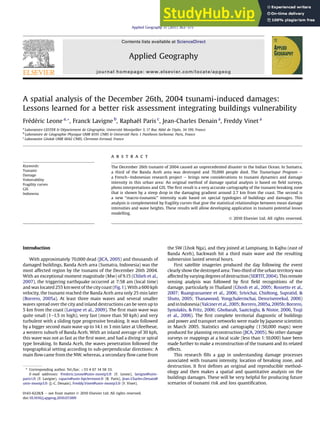 A spatial analysis of the December 26th, 2004 tsunami-induced damages ...