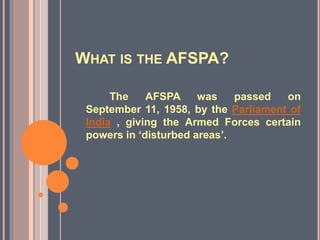 ARMED FORCES SPECIAL PROTECTION ACT | PPTX