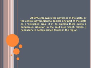 ARMED FORCES SPECIAL PROTECTION ACT | PPTX