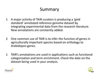 TAIR Presentation ASPB 2016 | PPTX