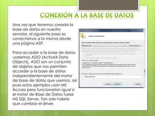ASP.net con Base de Datos | PPTX