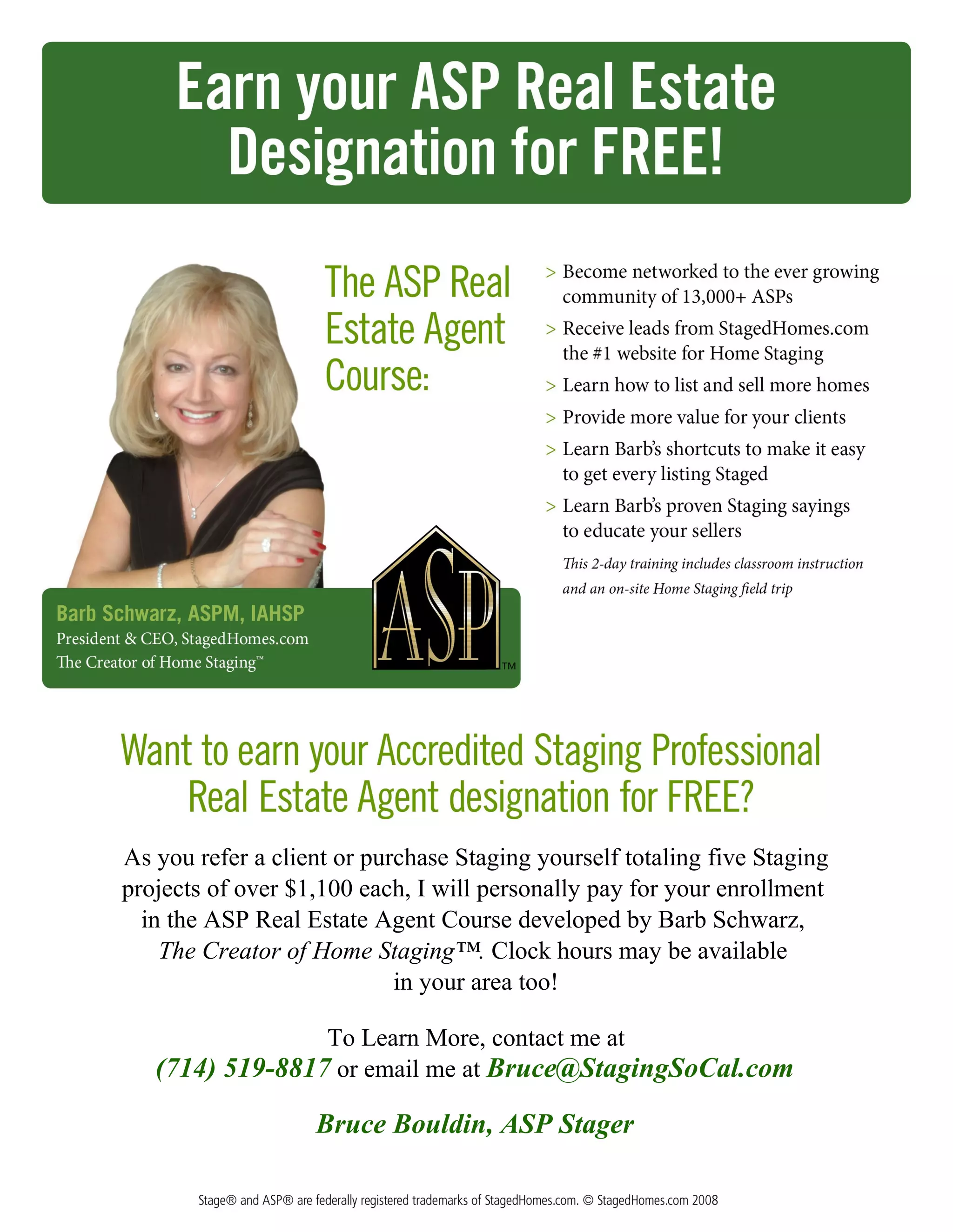 Asp Course Ad Flyer | DOC | Real Estate Industry | Industries